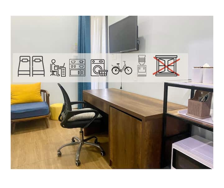 Cozy Twin Br-workspace-lil Kitchenette-25%off Ltr - Hội An