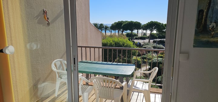 T2 Classé * * Climatise Vue Mer Acces Plage - La Favière