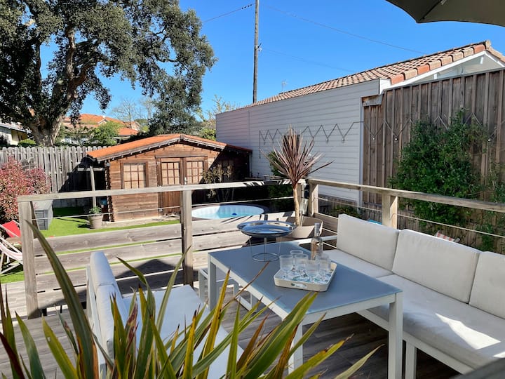 Villa Cosy Avec Spa - Plage à Pied -Gujan-la Hume - Arcachon