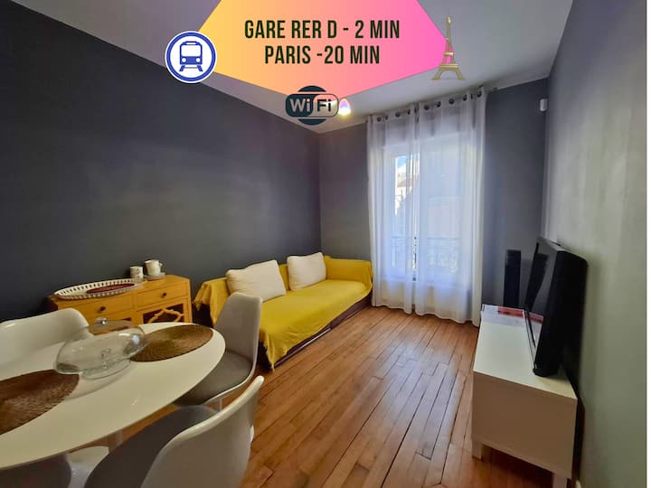F2 Cosy Netflix Calme Rer 6min Paris Gare De Lyon - Chevilly-Larue