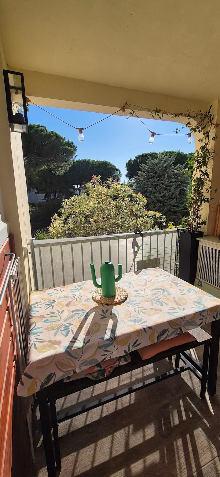 Ponant/appart Cosy/clim/terrasse/parking Prive - La Grande-Motte