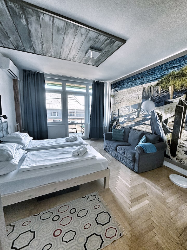 Magic Bordure Island Studio With Balcony And Ac - Budapeste