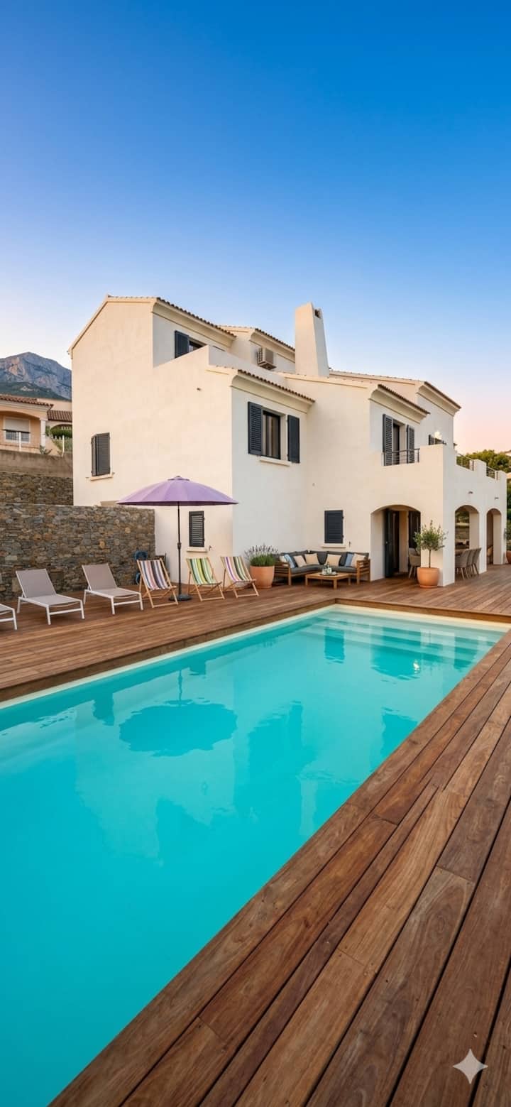 Haut De Villa Casa Di L Onda Avec Accès Piscine - Borgo