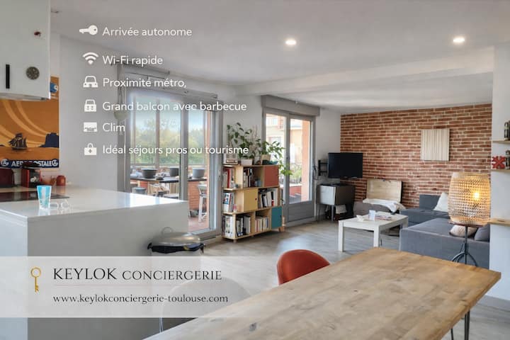 Grand 3 Pièces Idéal Séjours Pros Ou Loisirs - Toulouse