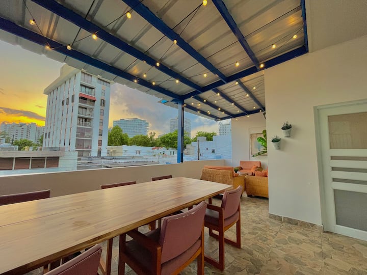 Bohemian Spot-walk To The Beach-3br/1ba/ac+terrace - San Juan