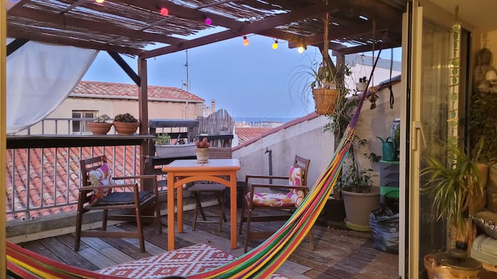 Appartement Cosy, Terrasse Au Dessus De La Ville - Sète