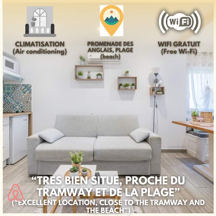 Le Cocon Niçois(5min Tram/calme/fonctionnel) - Nice