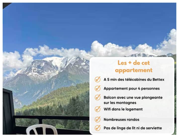 Le Cristal - Studio Face Au Mont-blanc - Saint-Gervais-les-Bains