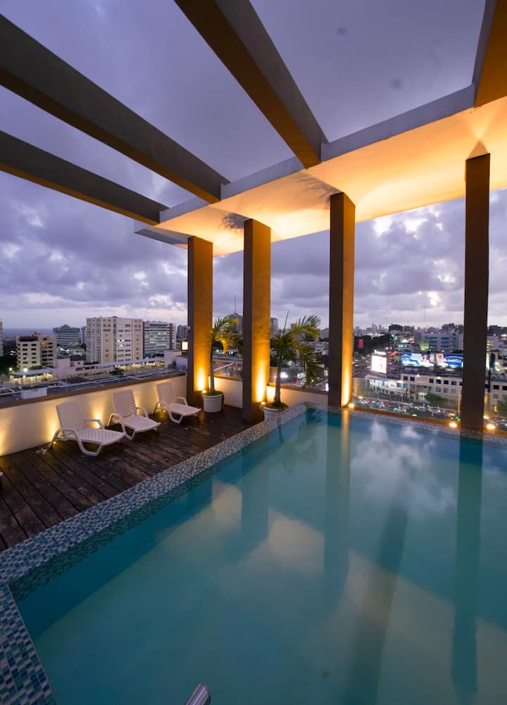 Luxurius Apartment In Der Innenstadt Mit Poolkino Und Fitnessraum - Santo Domingo