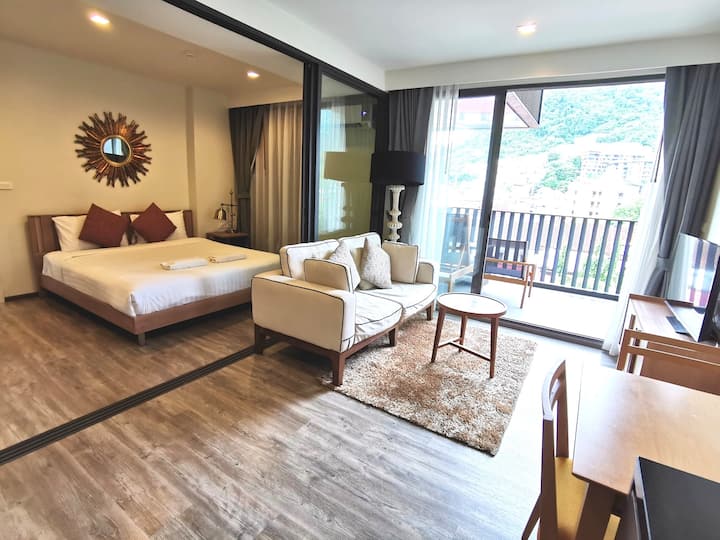 O芭东海滩一室一厅!高层,视野好!可做饭!阳光沙滩酒吧街 - Patong Beach