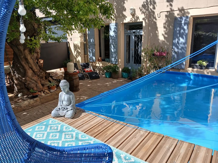 Maison Spacieuse Avec Piscine à 8km Des Plages - Narbona