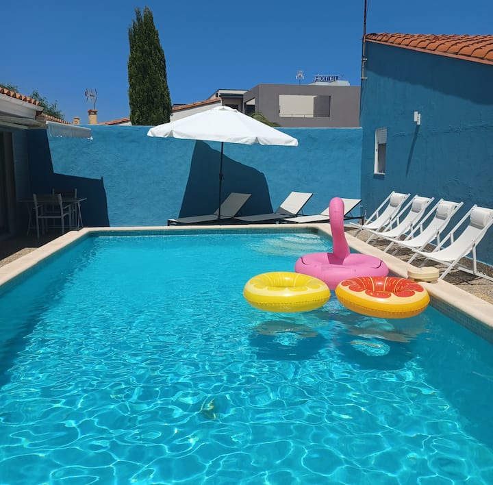 Belle Villa De Charme Climatisée 6p Avec Piscine - Canet-en-Roussillon