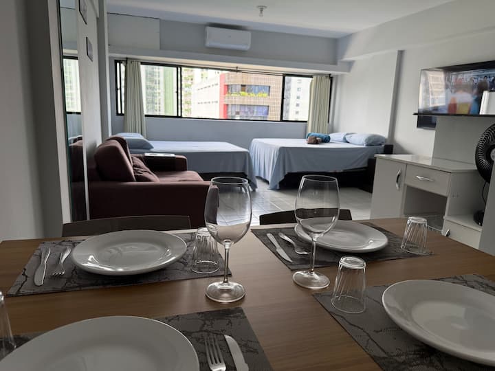 603.aconchegante Flat No Studio Parque Amorim. - Recife