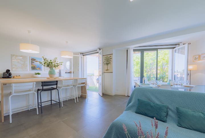 Grand T3, Vue Mer, Balcon, Climatisation, Wifi - Six-Fours-les-Plages