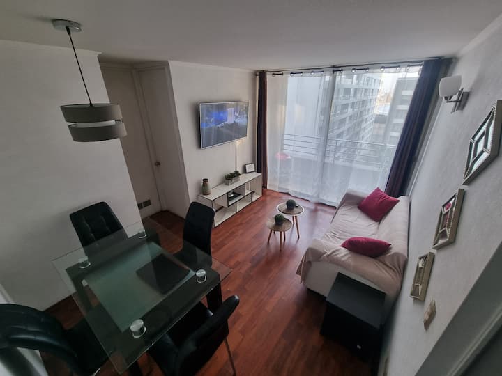 Departamento Full Amoblado En Stgo Centro/parking - Santiago