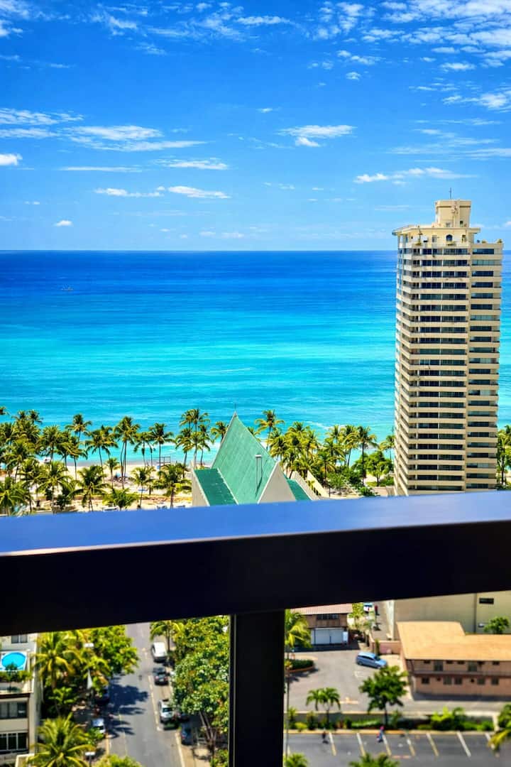 Free Parking $50｜ocean View｜2min Beach｜7pax - ホノルル