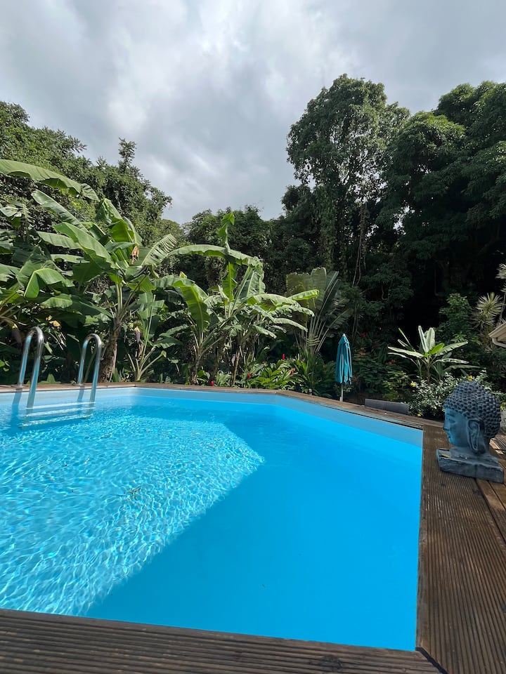 Gite Maya Jardin Tropical Piscine Plage 800m - Deshaies