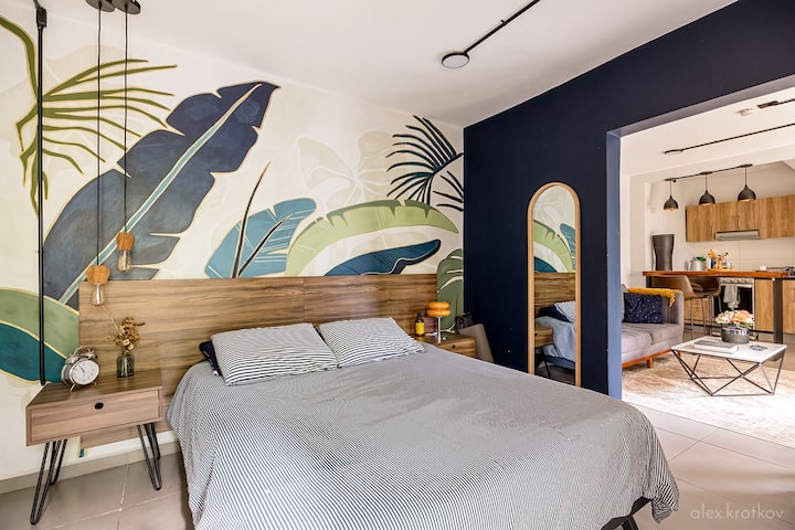 Apt. Stella /Comfort/design/equipped/fast Internet - Mexico