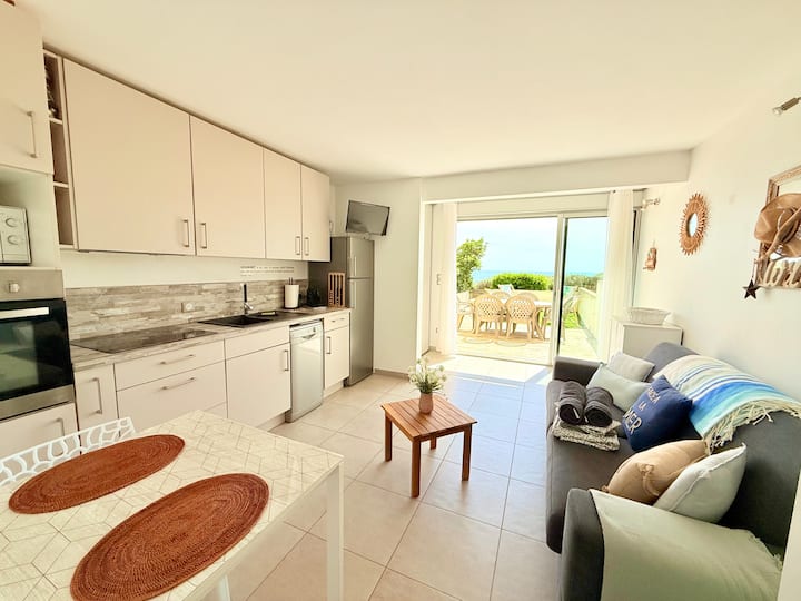 Thalacap/vue/accès Mer/parking/falaises/terrasse - Agde