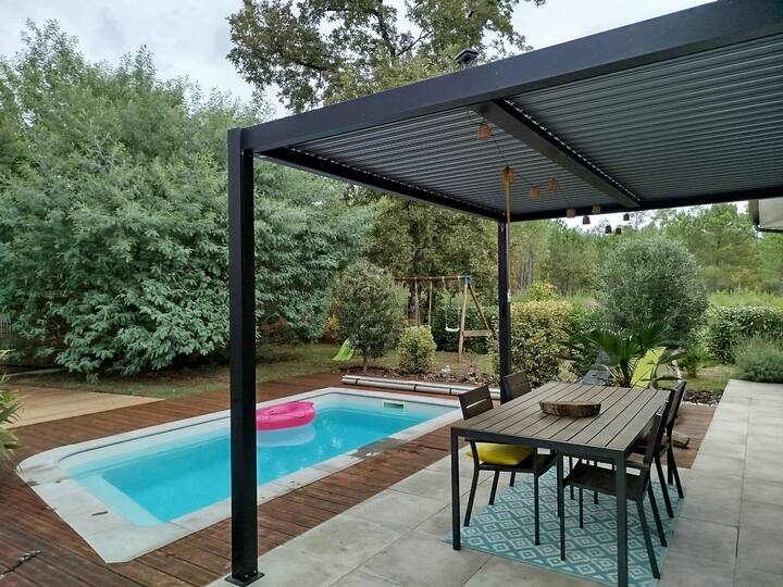 Maison Bordure De Forêt, Calme, Piscine, Plancha - Belin-Béliet