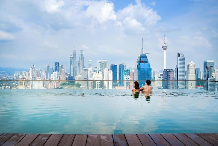 C16-kl City Cozy 1br 1-6pax Balcony/infinity Pool - Kuala Lumpur