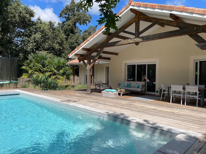 Maison Tout Confort, Piscine, 3 Min De La Plage - Mimizan