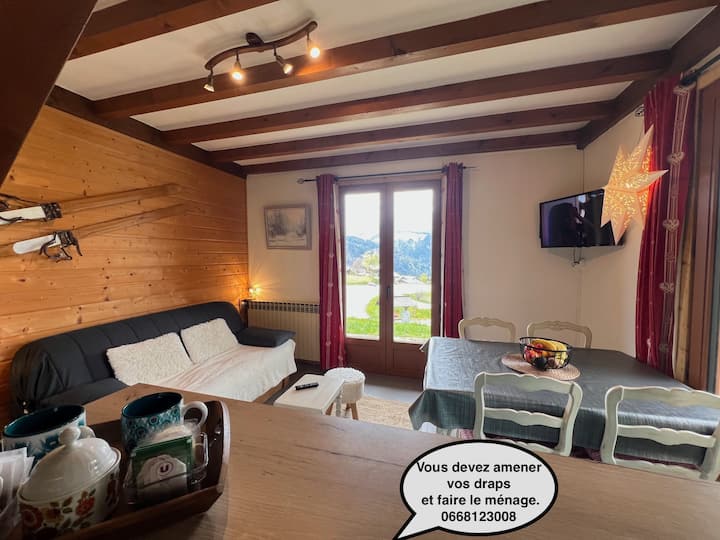 Studio Terrasse, Superbe Vue Sur Les Montagnes. - Hauteluce - Les Saisies