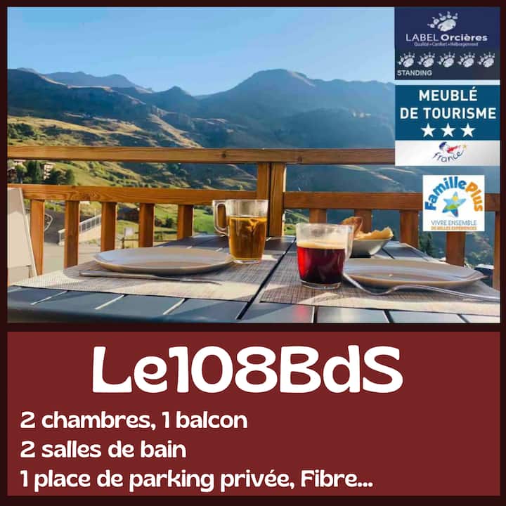 Le108bds (2 Chambres, 2 Sdb, Fibre) - Orcières