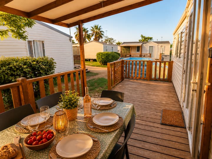 Mobil-home Rénové • Piscine Chauffée • Plage 1km - Port-la-Nouvelle
