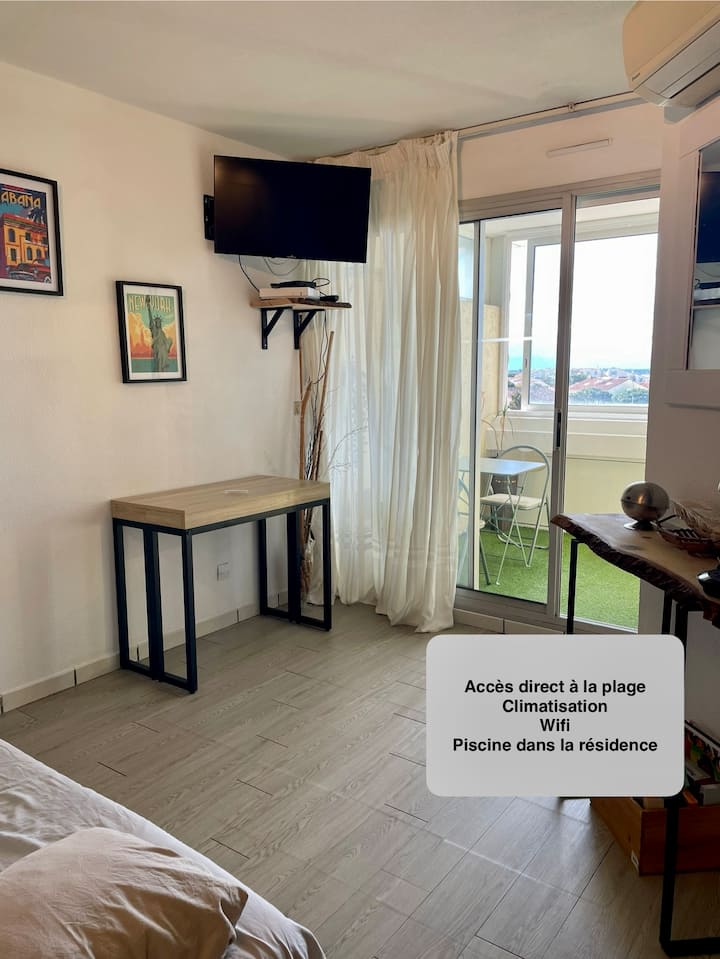 À 50m De La Plage, Appt Climatisé Avec Wifi - Canet-en-Roussillon