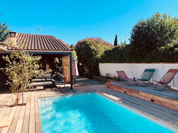 Agréable Maison 4chb+piscine Privée Sans Vis-a-vis - Gardanne