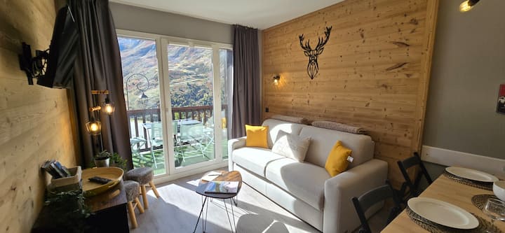Appartement Cosy Balcon Sud, Ski Direct - Savoie