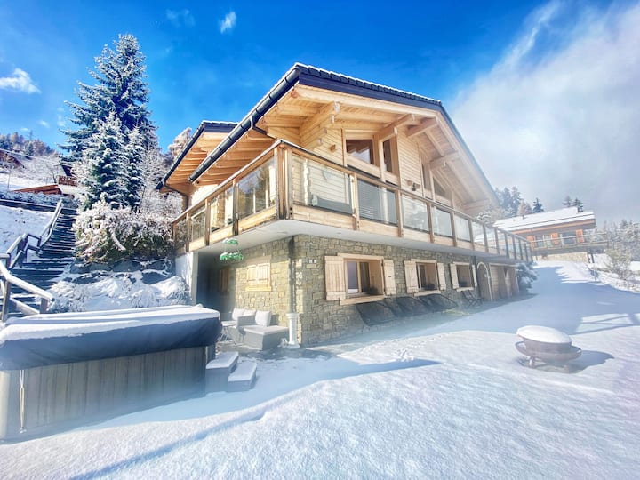 Serviced 14 Bed 6 Bath Swiss Ski Chalet La Tzoumaz - Canton du Valais