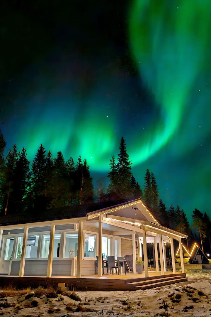 Arctic Villa Tuomi – 2 Mh, Poreallas Ja Sauna - Finland