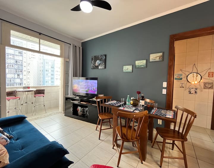 Sossego? Em Frente Ao Mar, Conforto, Wi-fi 250 Mb - Sao Vicente, Brazil