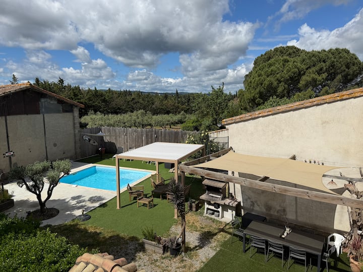 Loft Spacieux, Jardin, Piscine, Trampoline Privés - Carcassonne