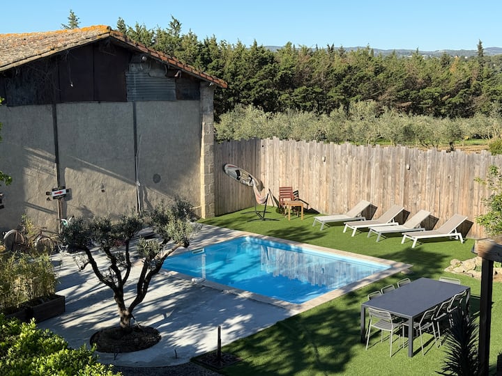 Loft Spacieux Jardin, Piscine, Trampoline Privés - Aude