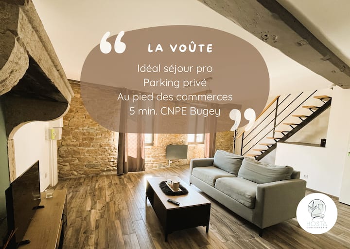 La Vôute_charmant T2 Moderne Idéal Cnpe Bugey-pipa - Pont-de-Chéruy