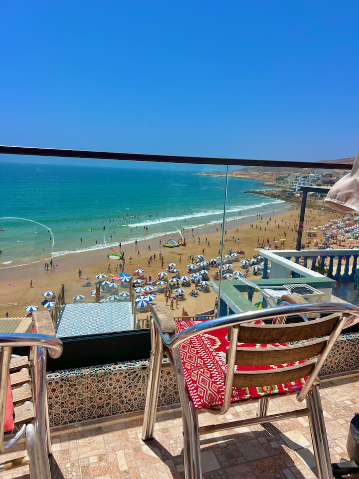 Jolie App Au Cœur Taghazout 2min à La Plage4 éTage - Taghazout