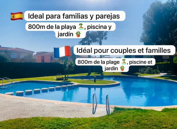 La Ola Dorada,miami Platja Piscine Et Jardin Privé - Mont-roig del Camp