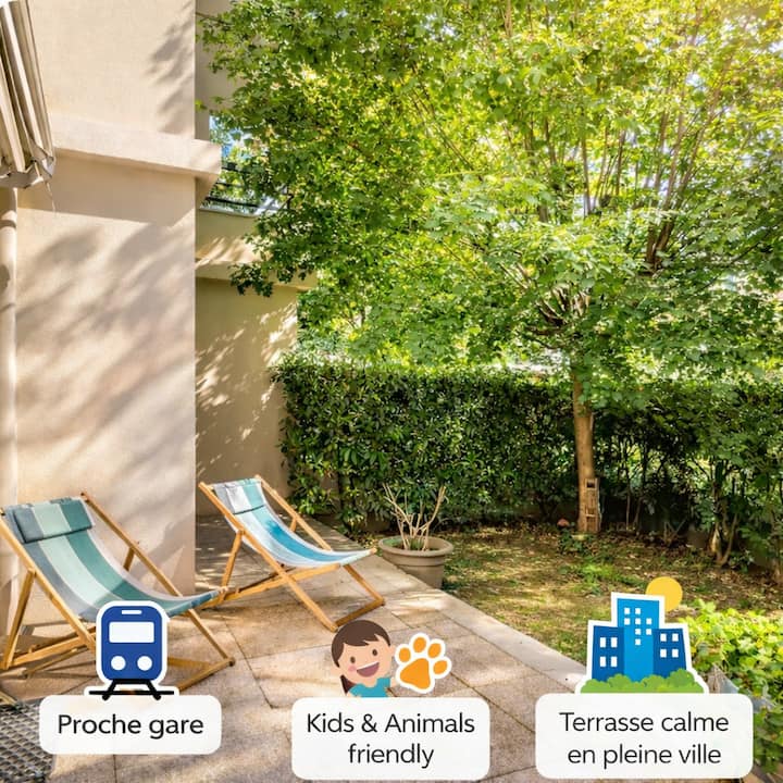 Refuge Urbain Jardin Privé, Proche Gare Part Dieu - Lyon