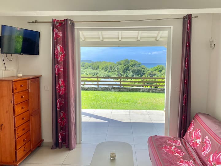 Villa Blessing  Vue Mer  Wifi  300 M Plage - Deshaies