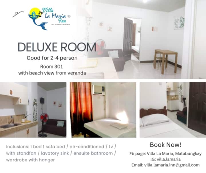 Deluxe Rm 301 At Villa La Maria Matabungkay Beach - Lian