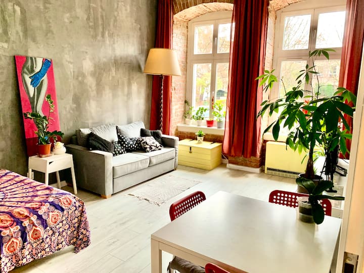 Loft-style Apartment, Free Parking, Ostrów Tumski - Wrocław