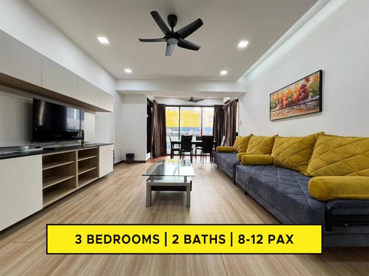 3bedrooms @ Plaza Berjaya（8pax-12pax ） - 