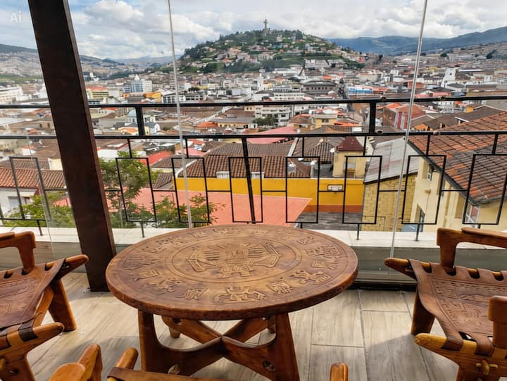 Cozy Suite With Terrace Views In Quito Center - Quito