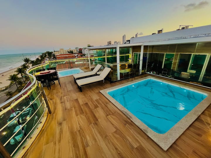 Cobertura De Luxo Beira Mar Piscina E Spa Privada - Brésil