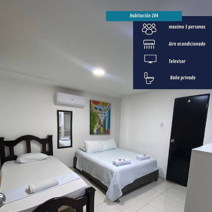 Habitacion Privada 3pax Blue Diamond House - Cartagena
