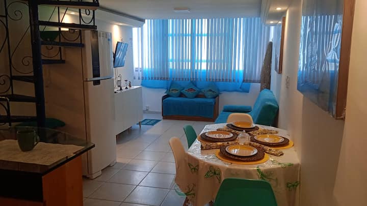 Guarujá-pitangueiras-duplex C/arrumadeira 40mtsmar - Guarujá