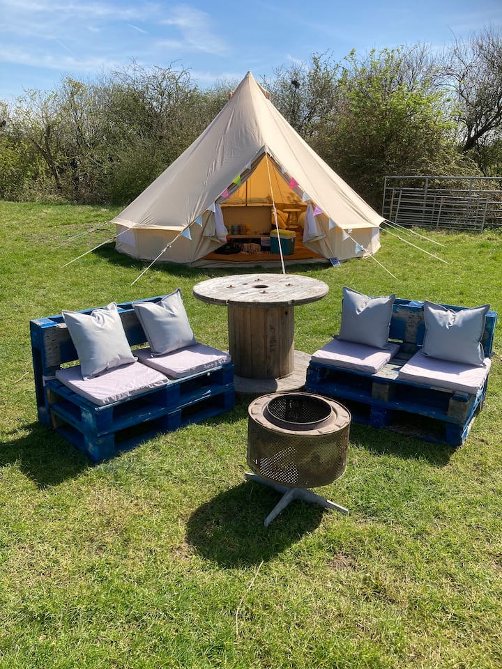 Furnished Bell Tent Glamping 1 - Eastbourne